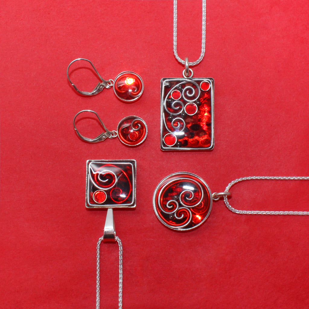 10mm Red Python Earrings | AVA Goldworks