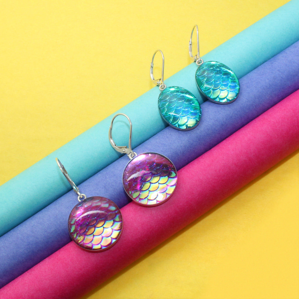 18x13mm Sky Mermaid Earrings | AVA Goldworks