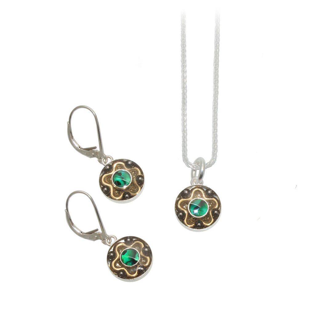 10mm Green Abalone Set | AVA Goldworks