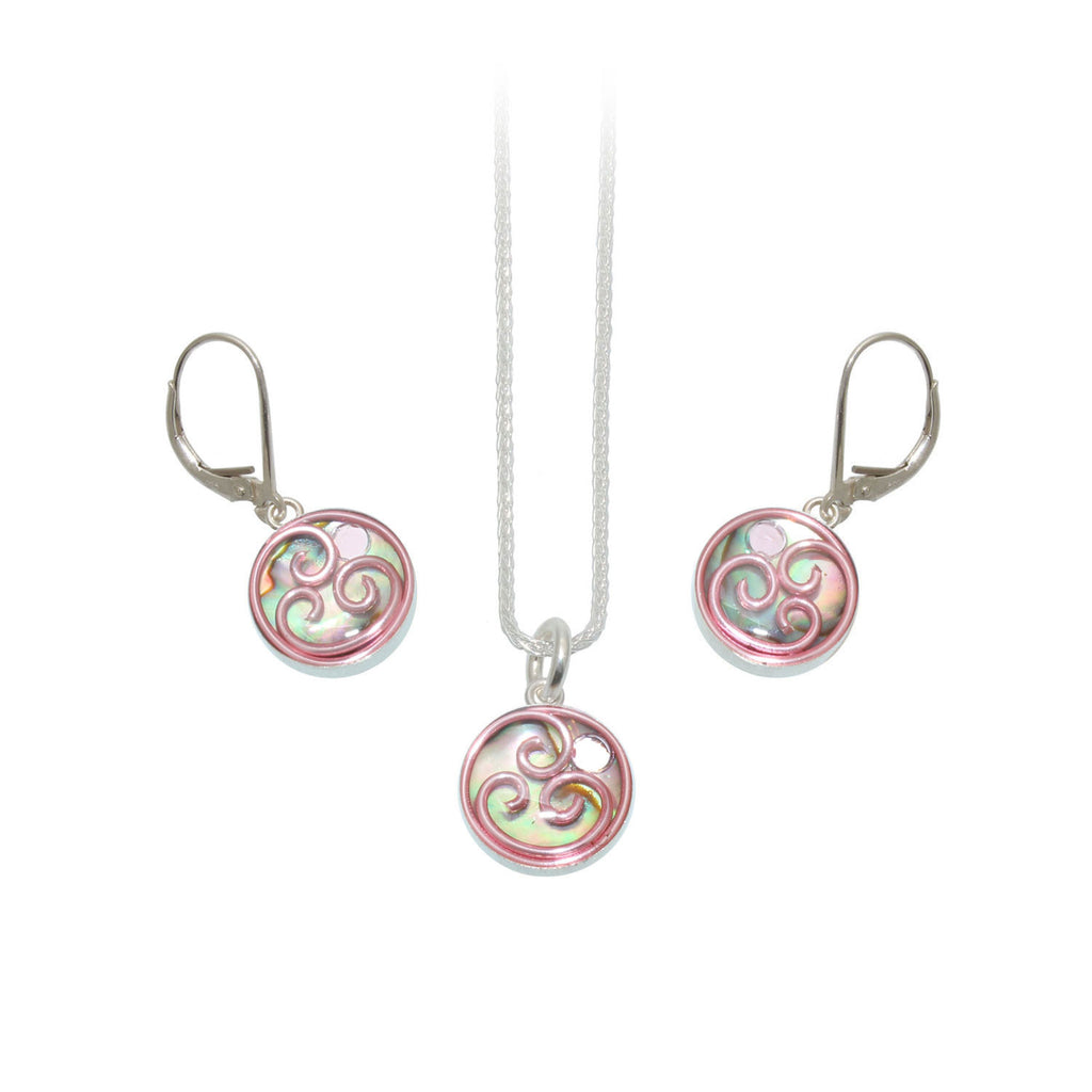 12mm Pink Abalone Set | AVA Goldworks