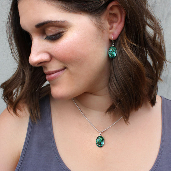 18x13mm Seafoam Abalone Set | AVA Goldworks