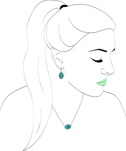 18x13mm Green Oval Set | AVA Goldworks