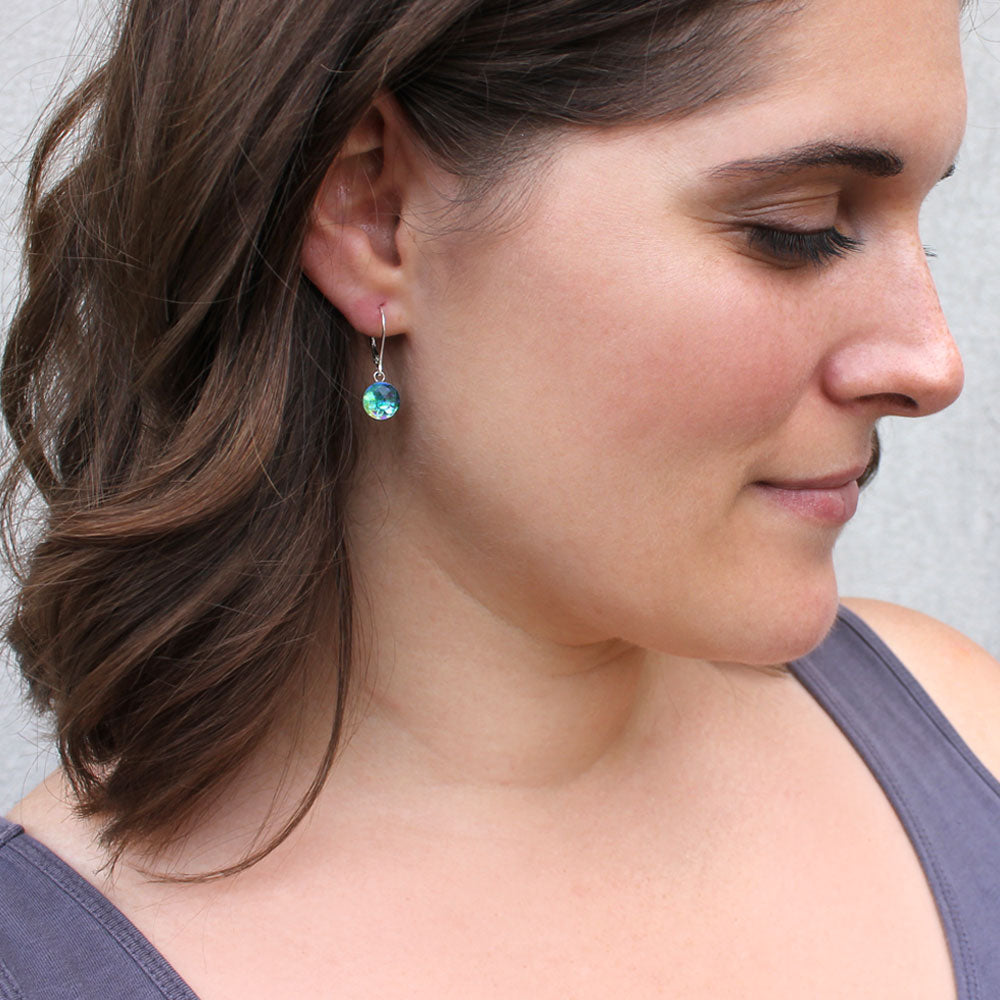 8mm Sky Mermaid Earrings | AVA Goldworks