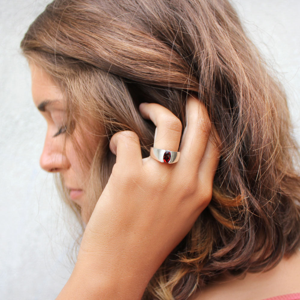 Size 7 - Garnet Ring | AVA Goldworks