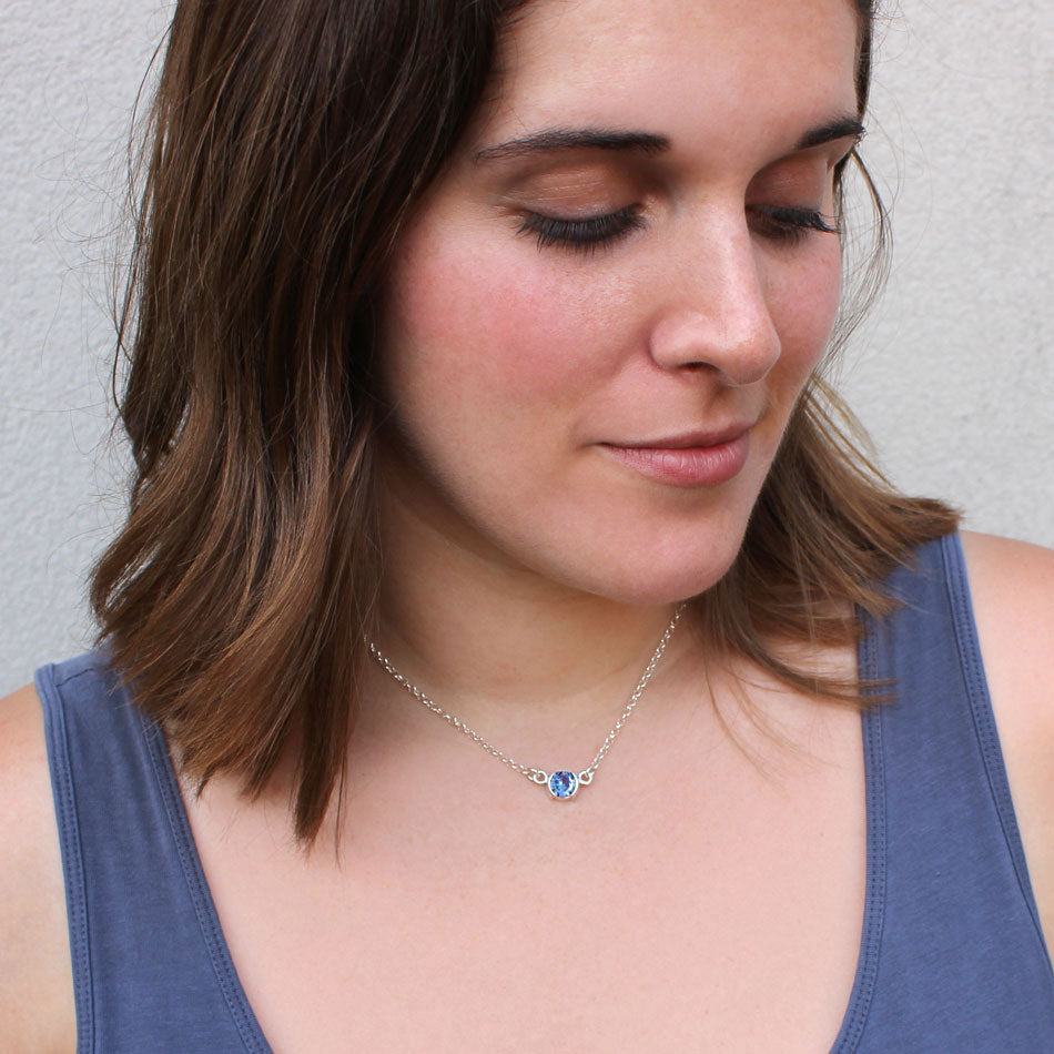March Birthstone Necklace | AVA Goldworks