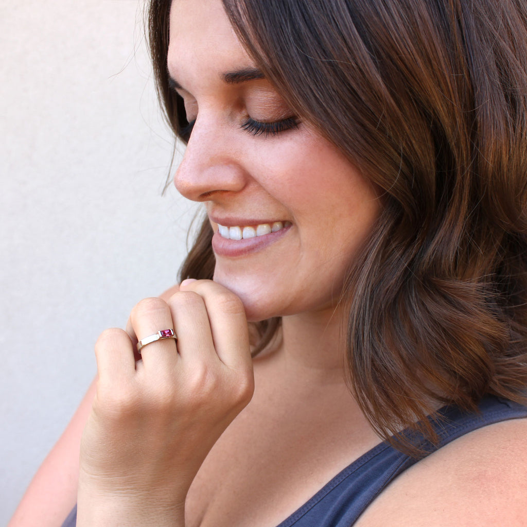 Size 6.5 - Pink Sapphire Ring | AVA Goldworks